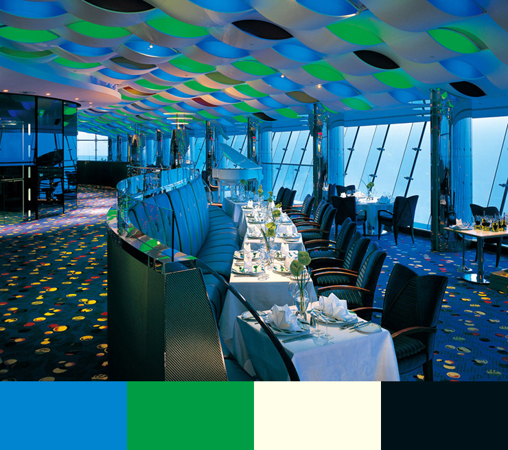 10 Restaurant interior design color schemes