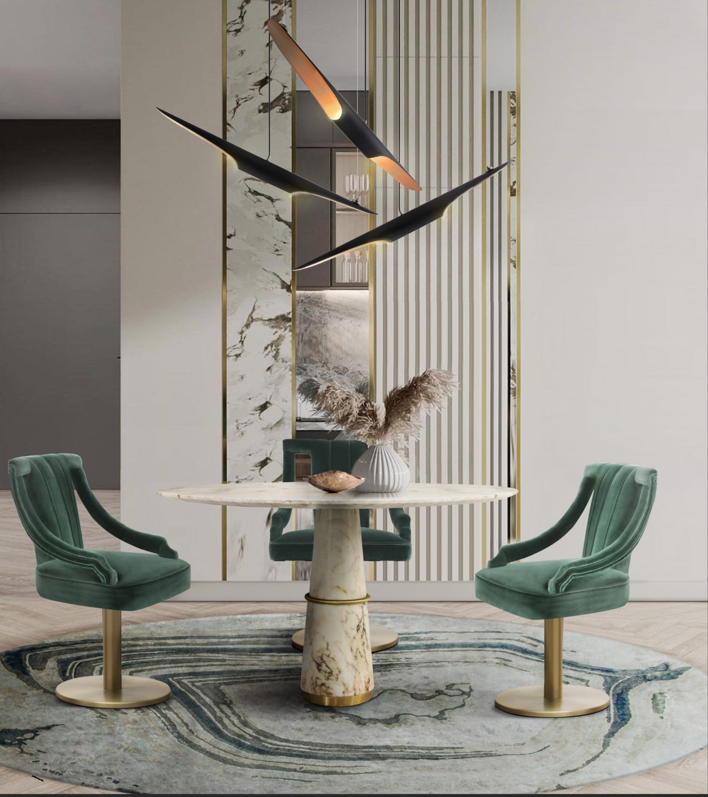 STATEMENT CEILING LIGHT FOR DINING ROOM