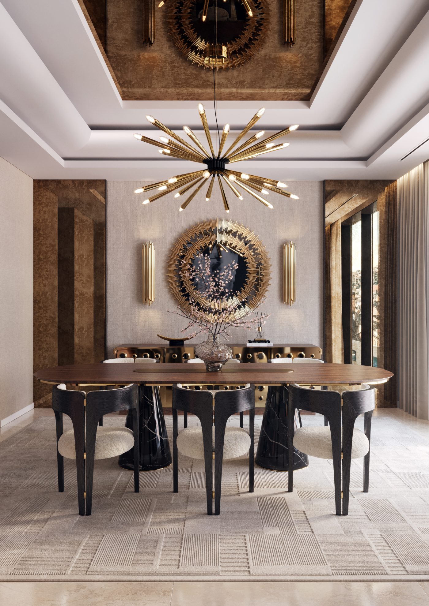 A Mid-Century Luxury Modern Dining Room Masterpiece | Inspiration ...